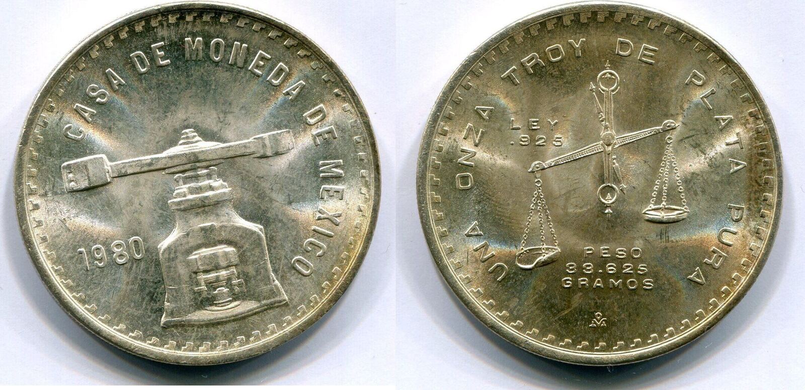 Mexiko 1 Peso 1980 ~ 1 Unze Silber ~ AU | MA-Shops