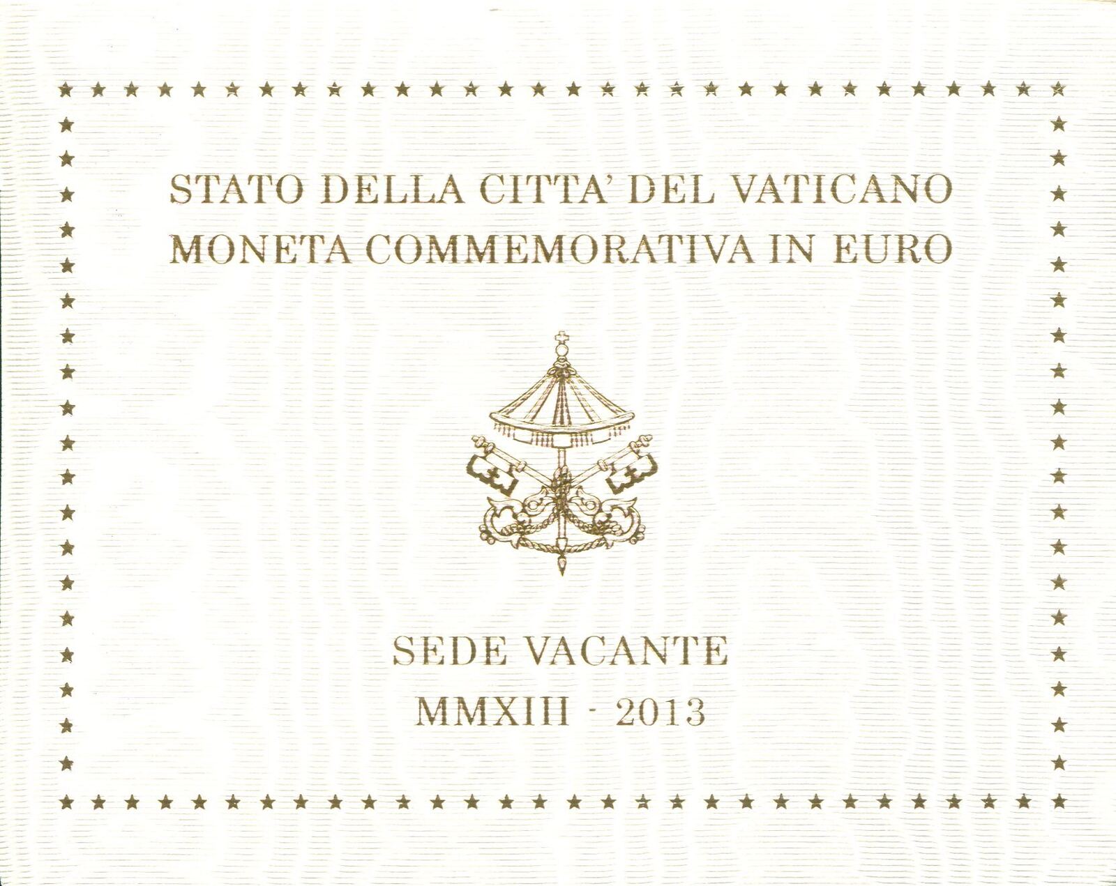 Vatikan 2 Euro 2013 ~ Sede Vacante MMXIII ~ BU | MA-Shops