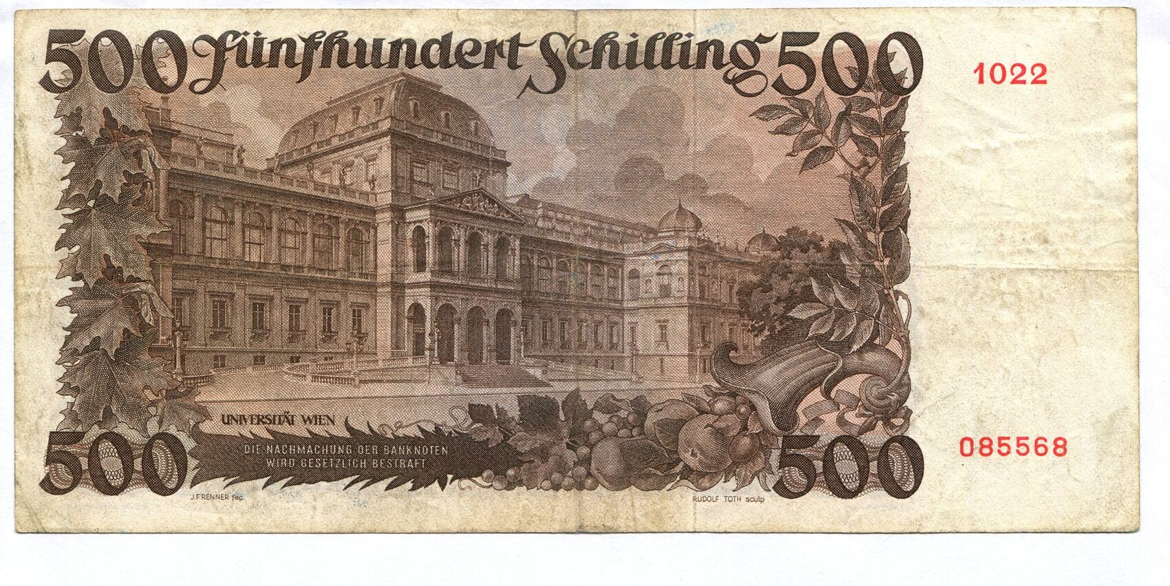Österreich, 500 Schilling 1953 Wagner-Jauregg, VF | MA-Shops