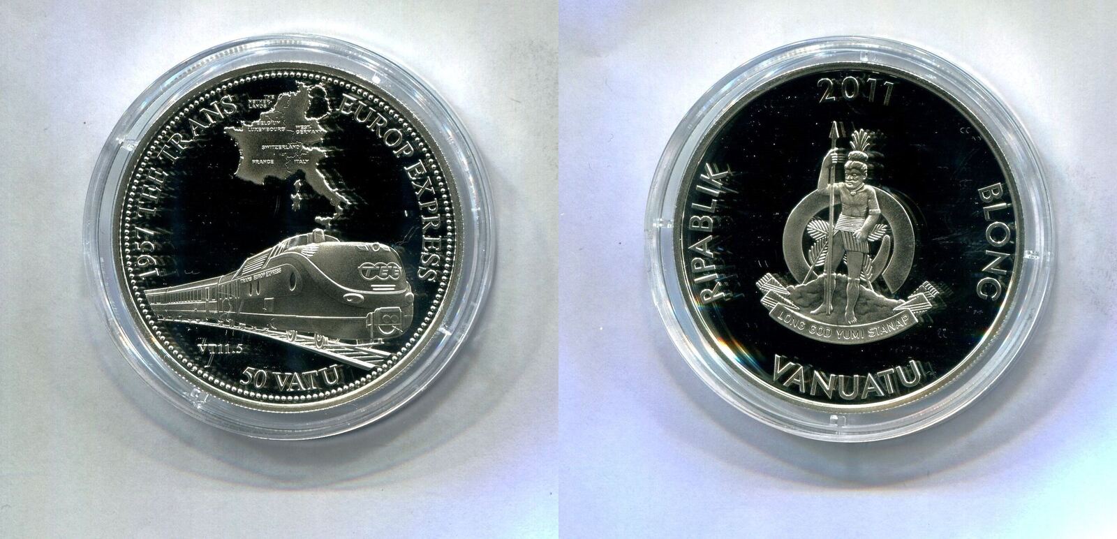 Vanuatu, 50 Vatu 2011 Legenden der Schiene, Proof | MA-Shops