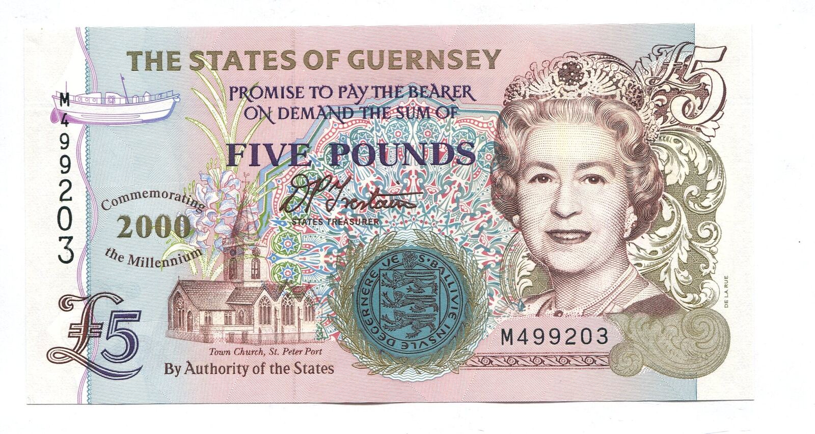 Guernsey, 5 Pounds 2000 Millenndium, unc | MA-Shops