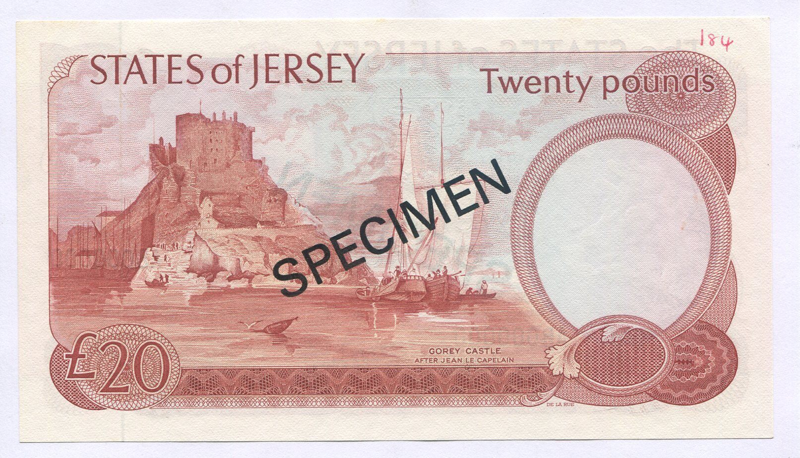 Jersey, 20 Pounds (1978-88) SPECIMEN, unc | MA-Shops