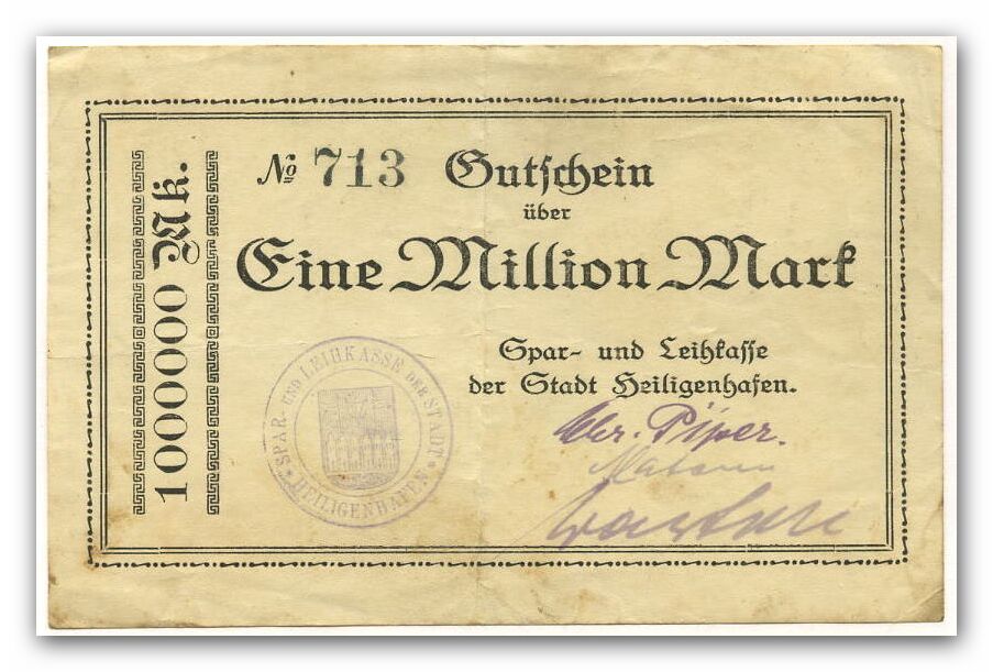 Deutschland 1 Million Mark o.J. ~ Schleswig Holstein / Spar - und ...