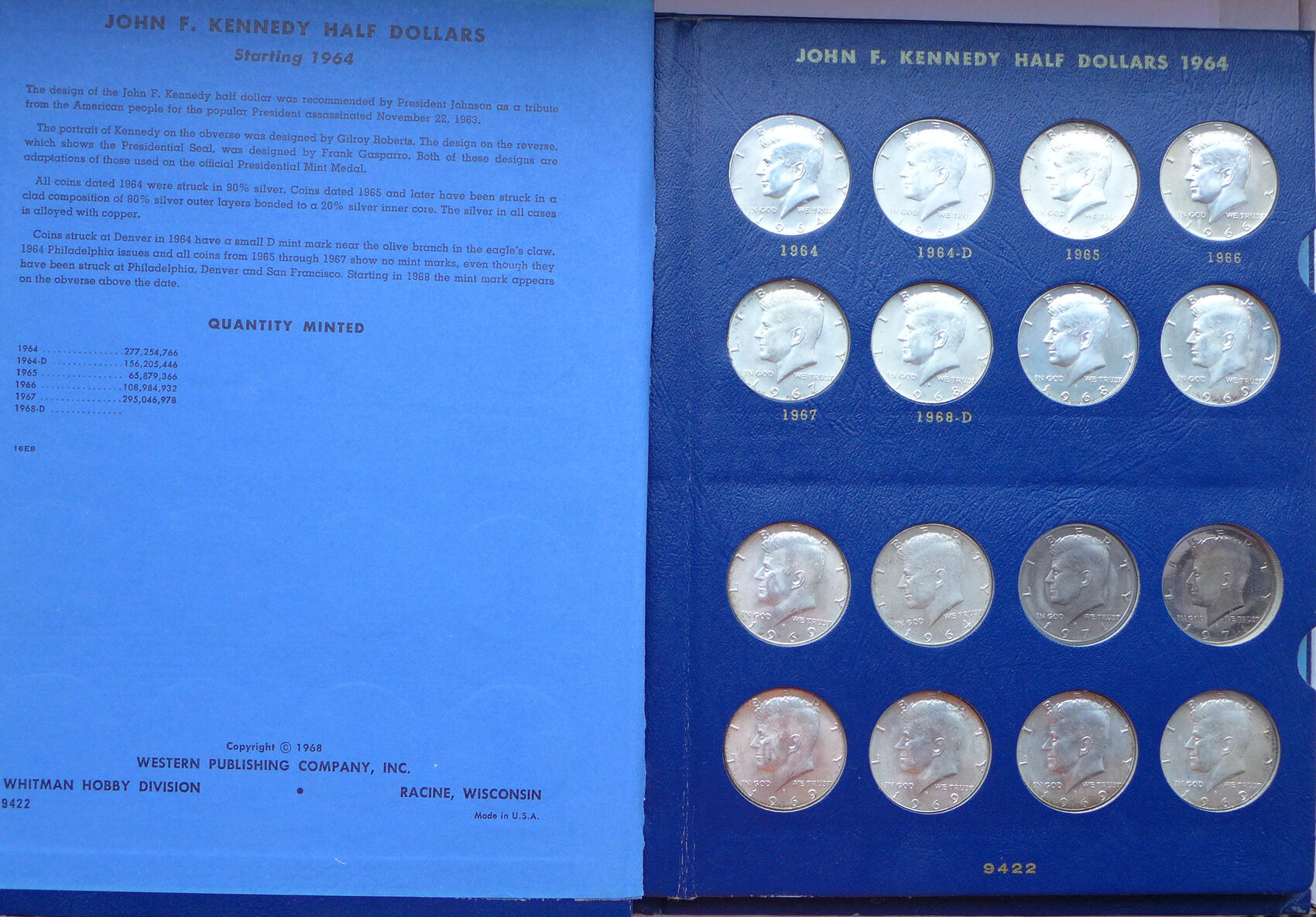 USA Half Dollar 1964-1971 John F. Kennedy -Halves- 32 Stk. | MA-Shops