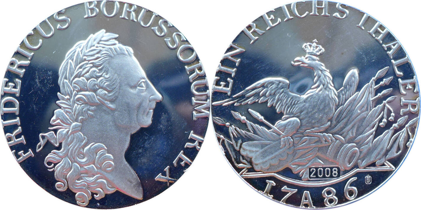 Medaille 2008 Nachprägung 1 Reichsthaler 17A86 Fridericus Borussorum ...