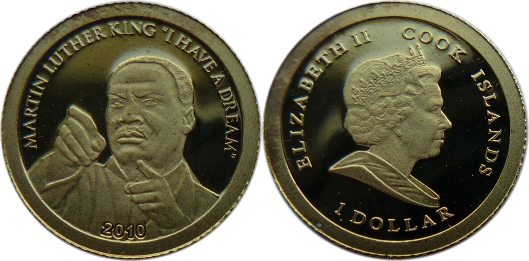 Cook Islands 1 Dollar 2010 Martin Luther King - I HAVE A DREAM ...