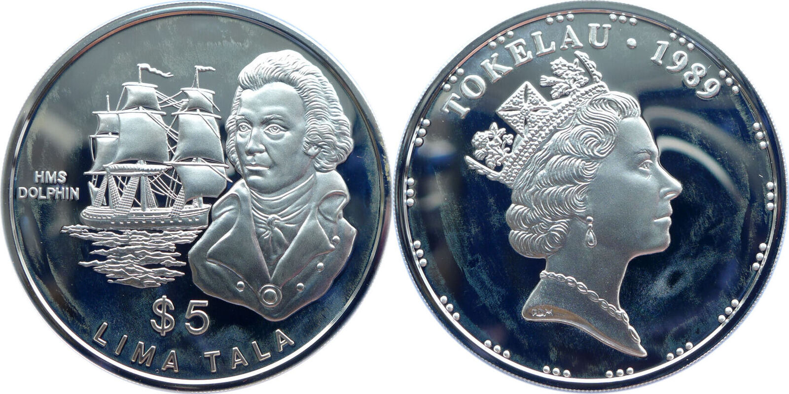 Tokelau 5 Lima Tala 1989 Kapitän Johan Byron - HMS Dolphin Proof ...