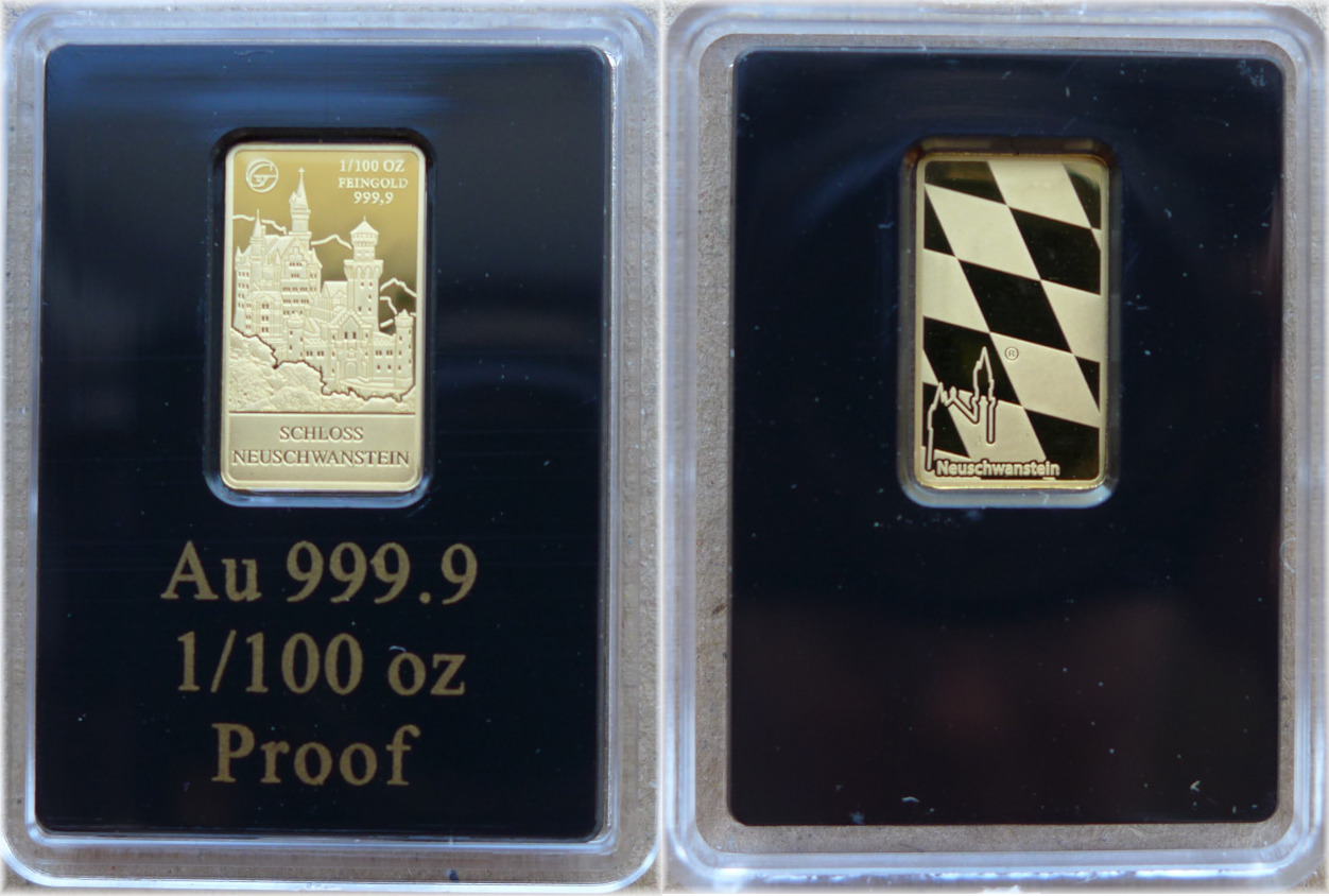 Deutschland Goldbarren Mini Schloss Neuschwanstein 1 100 Oz Gold deutschland-goldbarren-mini-schloss-neuschwanstein-1-100-oz-gold