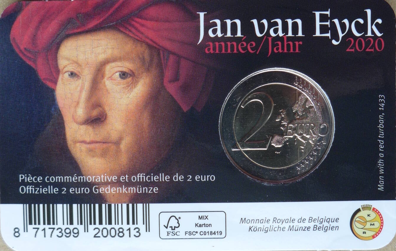 Belgien 2 Euro 2020 Jan van Eyck - in Coincard BU | MA-Shops