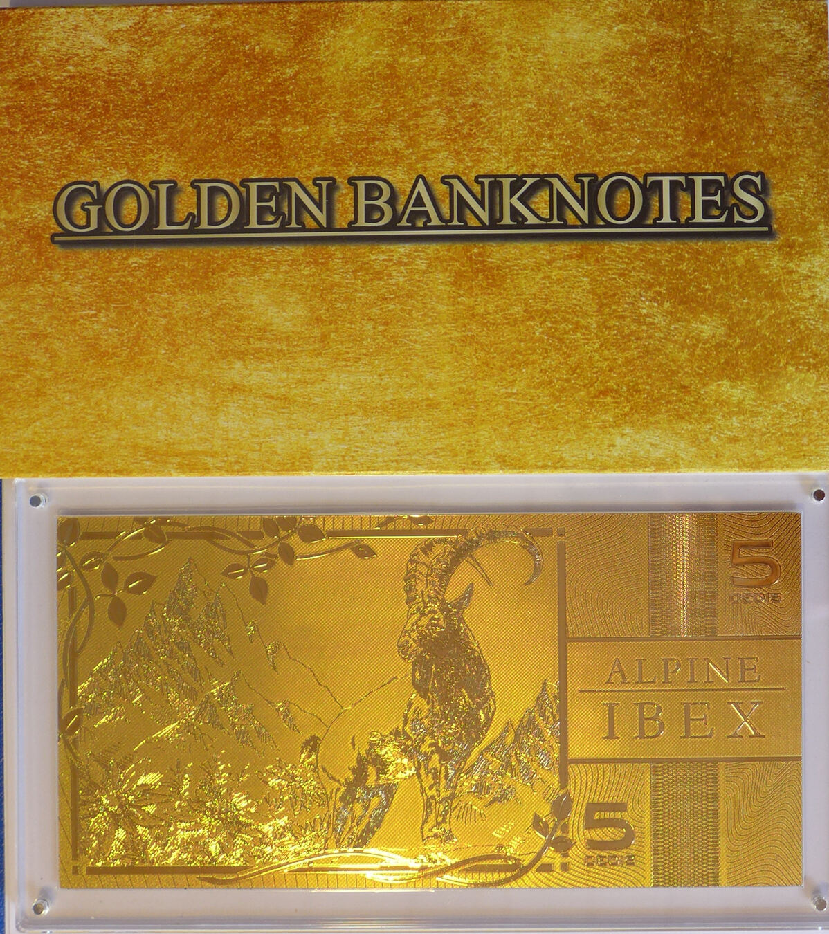 Ghana 5 Cedis 2020 Golden Banknotes - Alpine Ibex/Alpensteinbock ...