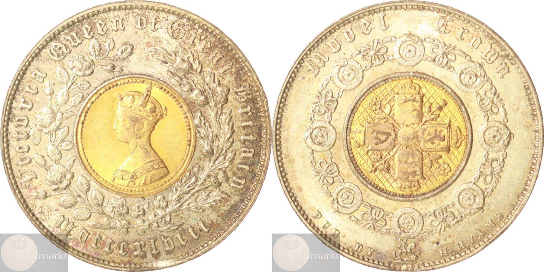Great Britain 1848 Model Crown by H. Hyams - Silver or Silvered with ...