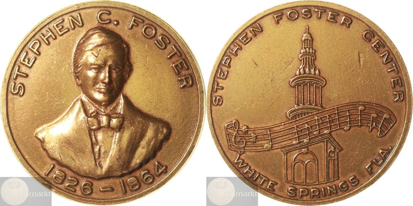 United States of America Historical Medal n.d. White Springs, Florida ...