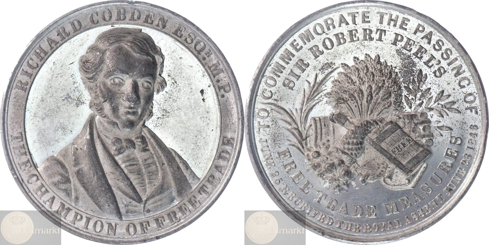 Great-Britain Historical Medal 1846 Richard Cobden Esq - Repeal of The ...