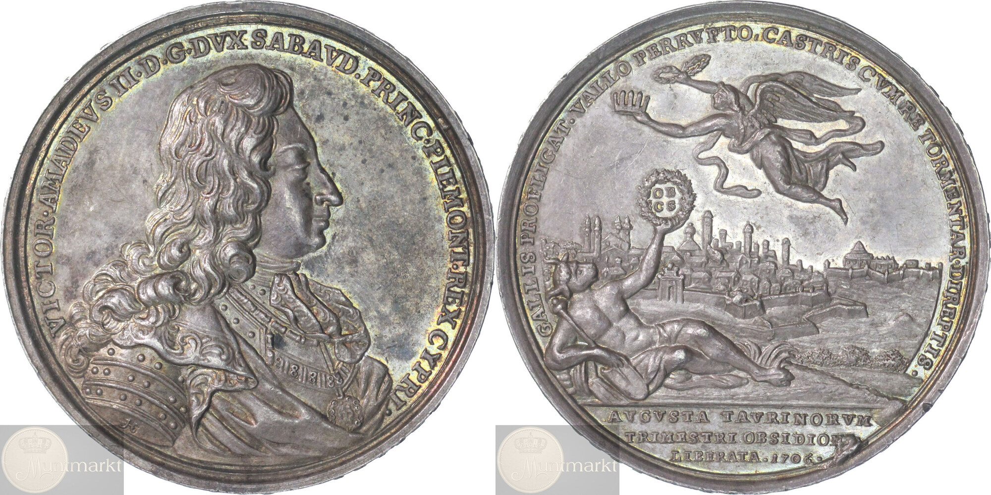 Italy Historical Medal 1706 Relief of Turin by G Hautsch - Befreiung ...