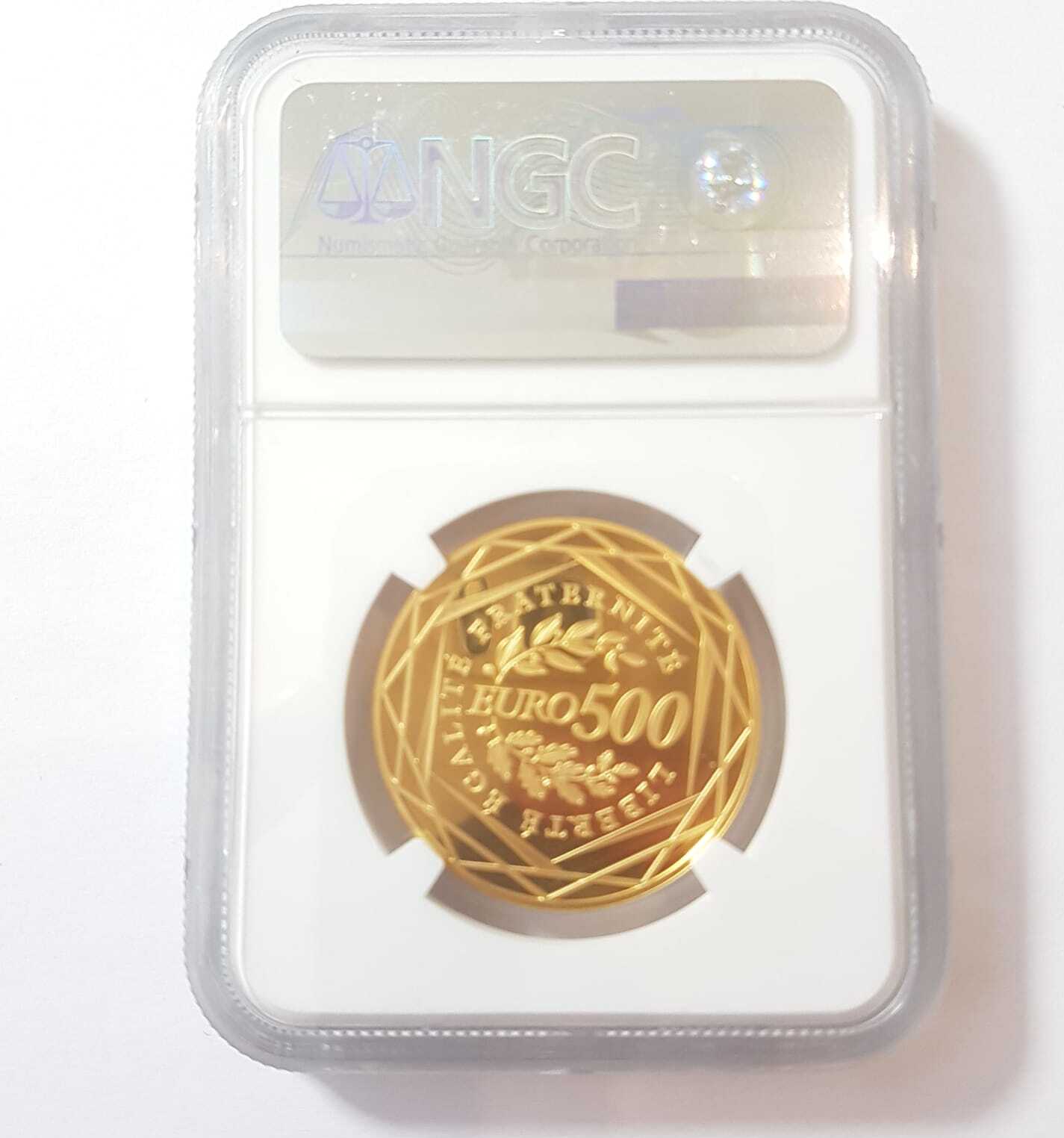 Frankrijk 500 euro 2010 La Semeuse in NGC slab PR70 12 gram goud PROOF ...
