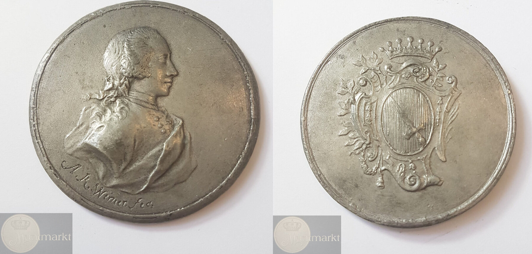 German States Ca. 1780 Historical medal Christoph Karl Kress Von ...