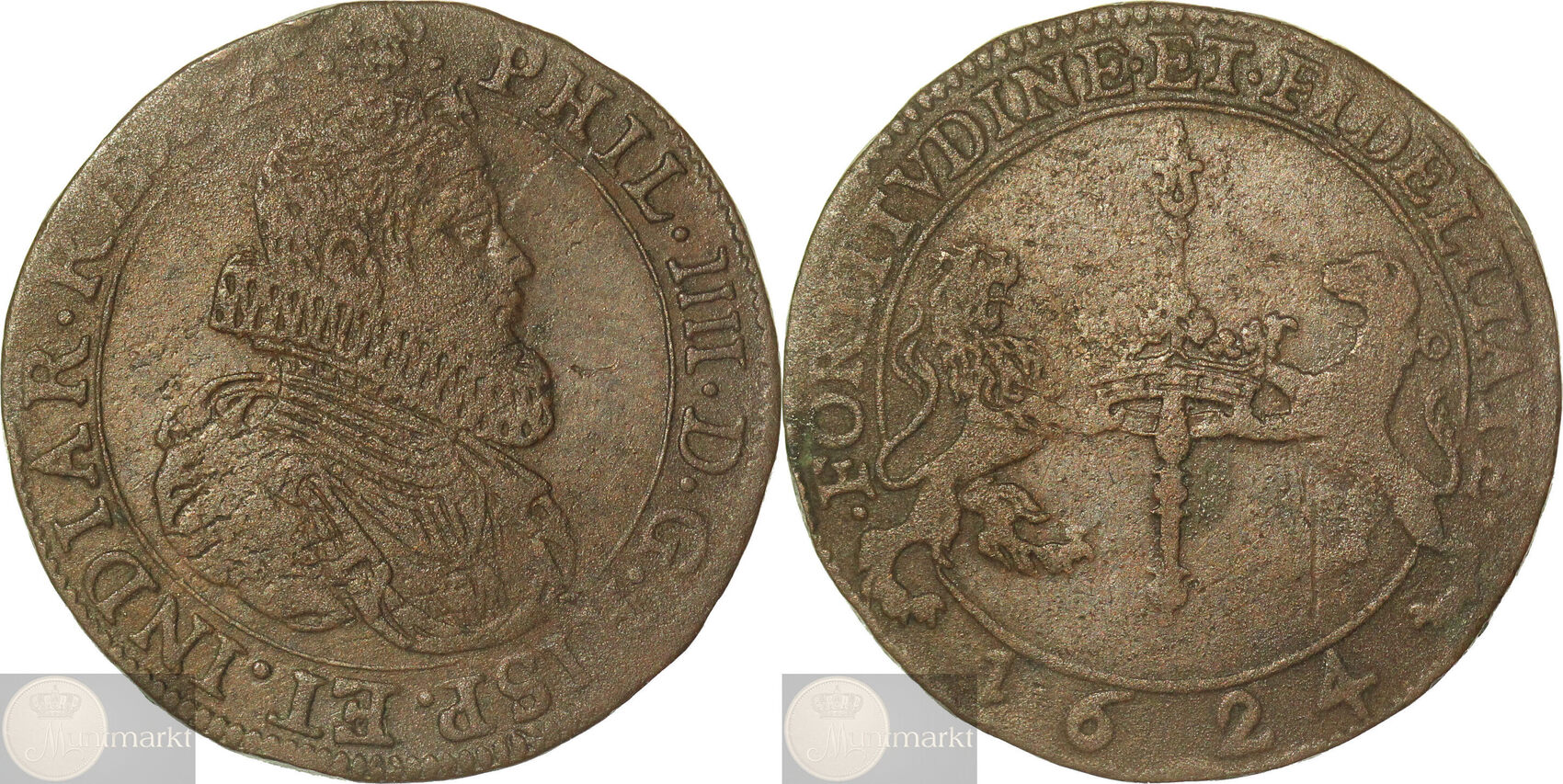 Spaanse Nederlanden Rekenpenning / Jeton 1624 Brussels - Allegiance to ...