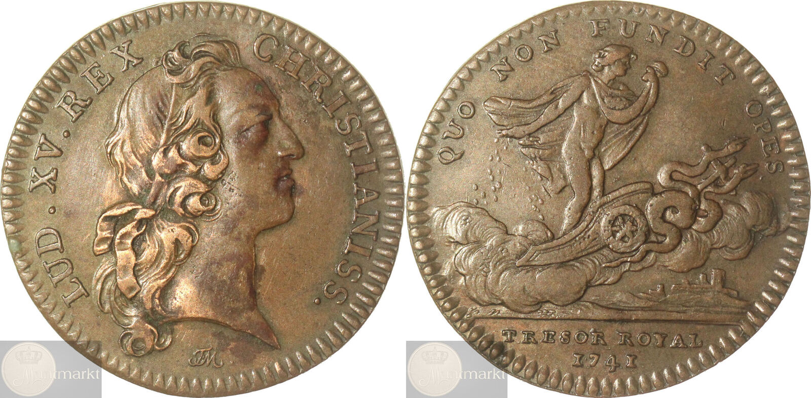 France 1741 Jeton Louis XV Tresore Royale VF | MA-Shops