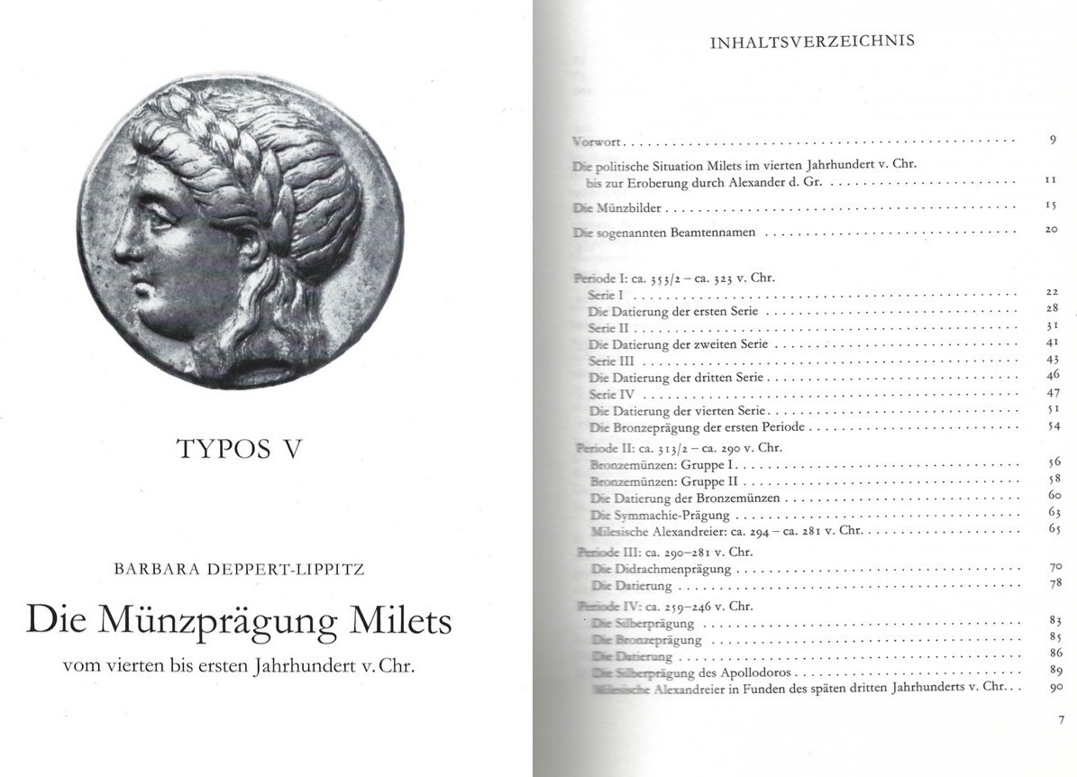 Deppert-Lippitz, B. Die Münzprägung Milets vom vierten bis ersten ...