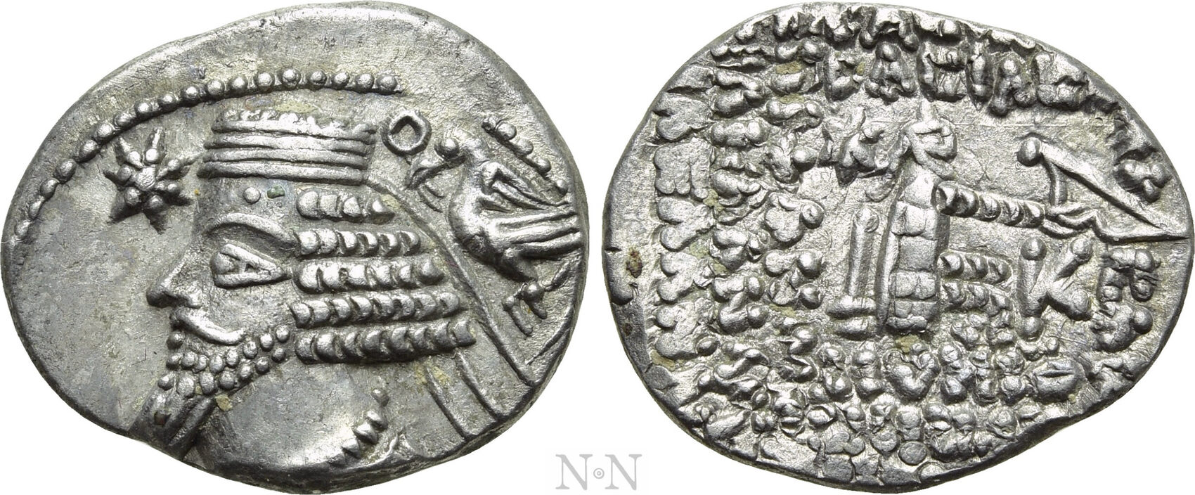 Griechen Drachme KINGS OF PARTHIA. Phraates IV (Circa 38-2 BC). Drachm ...