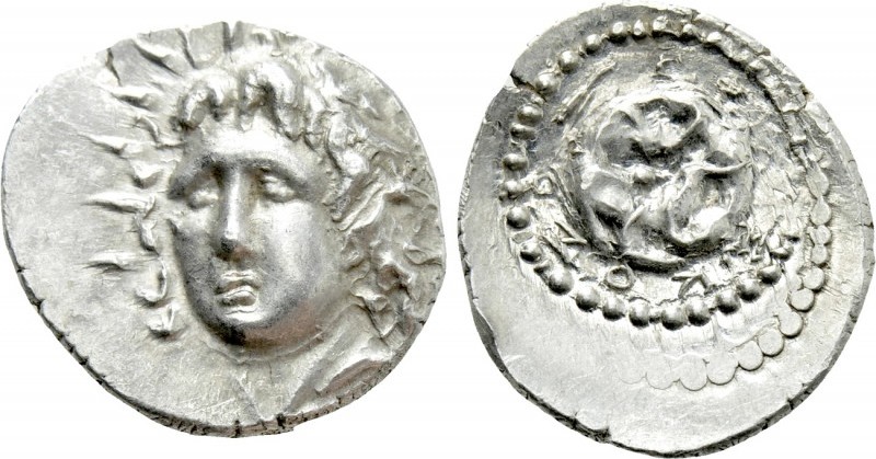 Griechen Drachme Circa 88/42 BC-AD 14 CARIA. Rhodes. Drachm. Skos ...