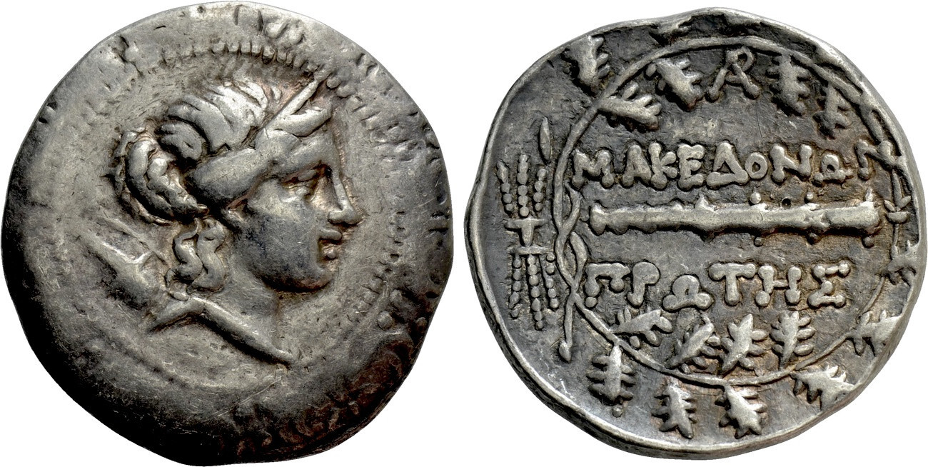 Griechen Tetradrachme MACEDON UNDER ROMAN PROTECTORATE. First Meris ...