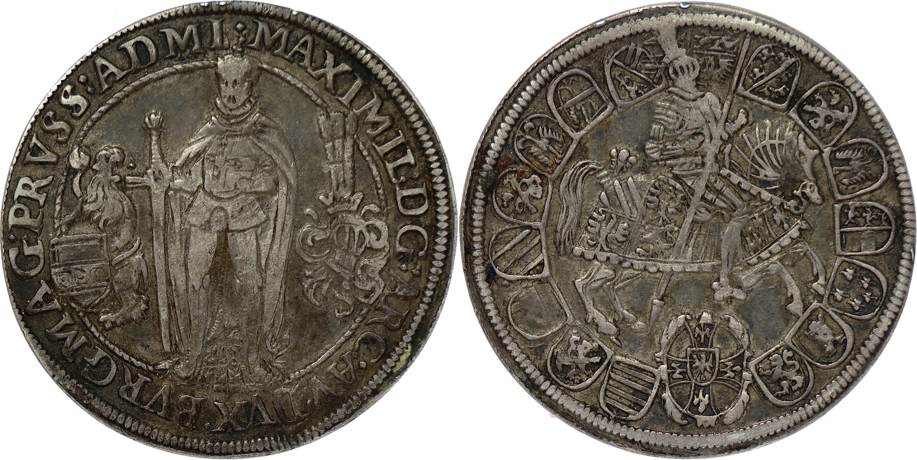 GERMAN STATES 1/4 Taler n.d. (1615) Teutonic Order - Maximilian III of ...