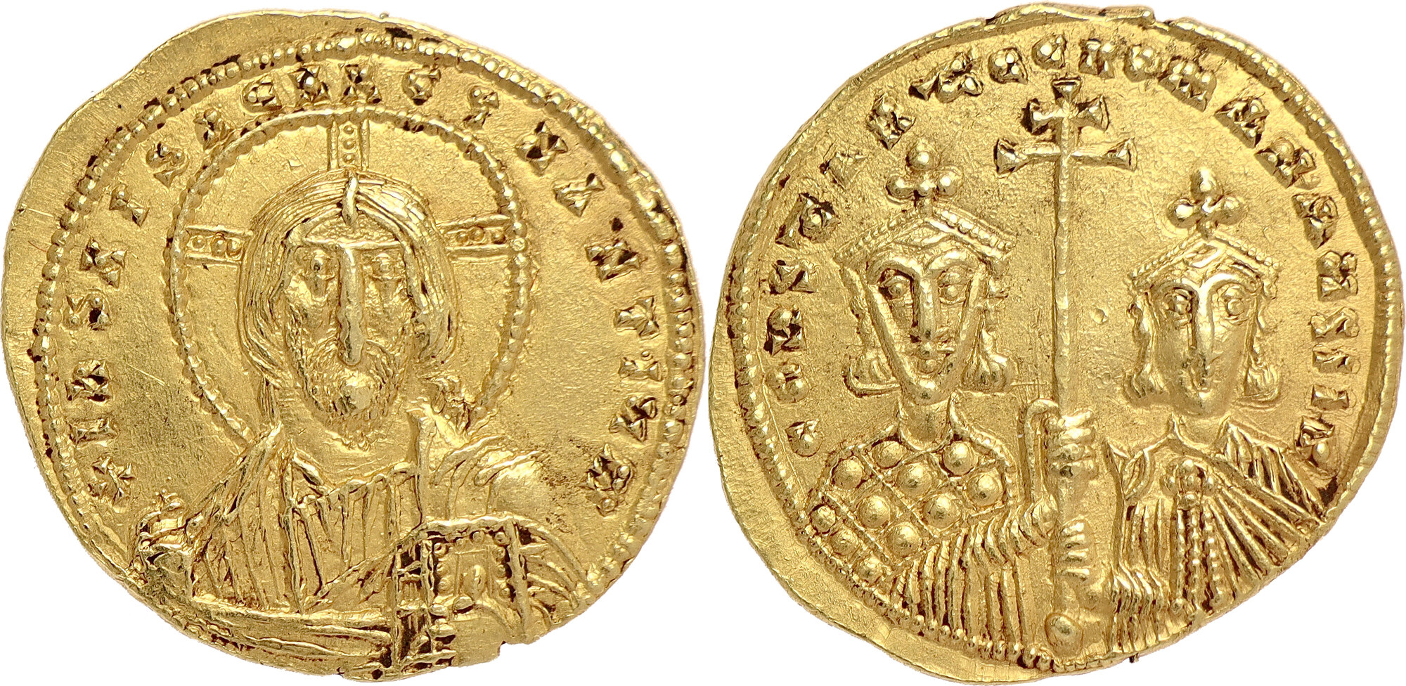 BYZANTINE EMPIRE AV Solidus 945-959 A.D. Constantine VII Porphyrogenitus, with Romanus II ...