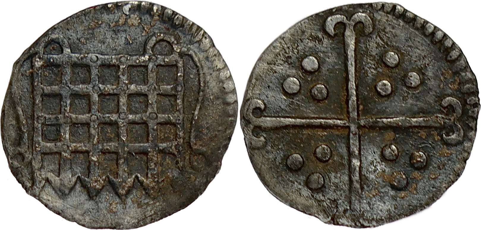 ENGLAND Halfpenny n.d. (1582-1600) House of Tudor - Elizabeth I - Tower ...