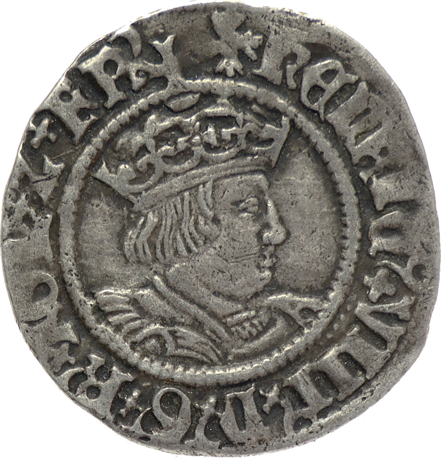 ENGLAND AR Halfgroat n.d. (1526-1532) Henry VIII, with Archbishop ...