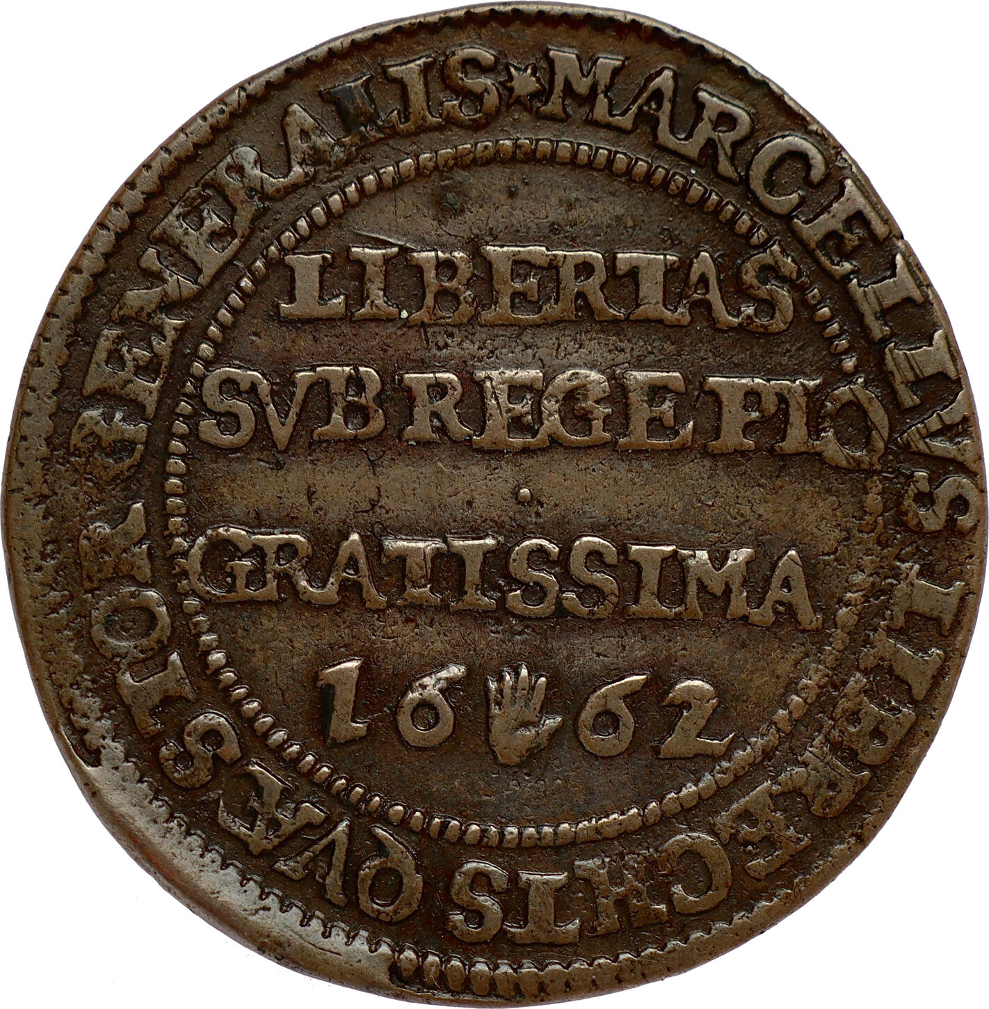 SPANISH NETHERLANDS Jeton or Rekenpenning 1662 Marcel Librechts ...
