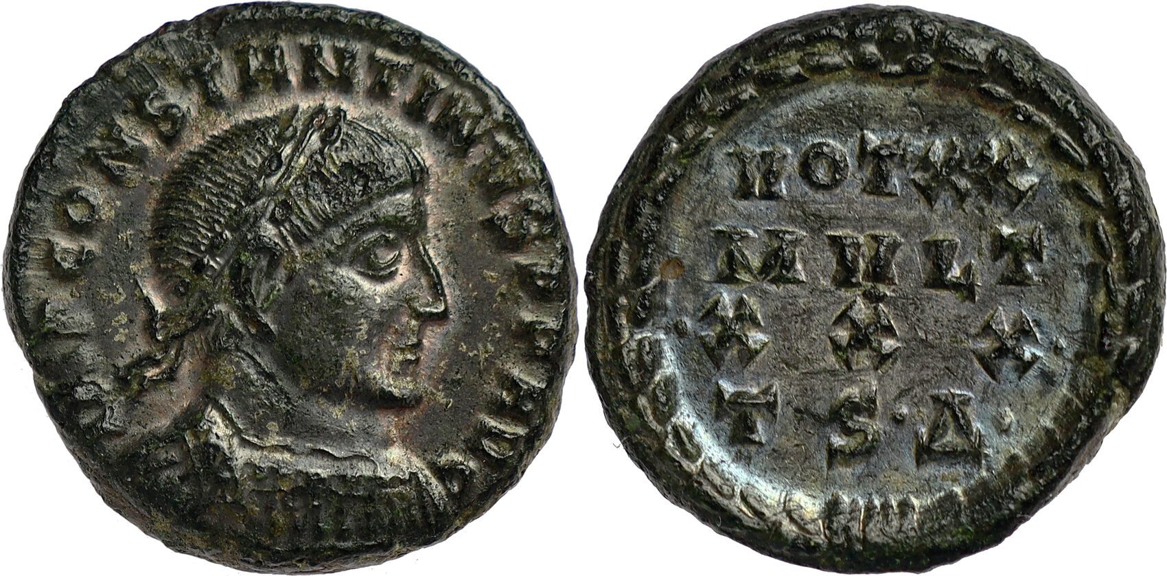 ROMAN EMPIRE AE3 318-319 A.D. Constantinian dynasty - Constantine I ...
