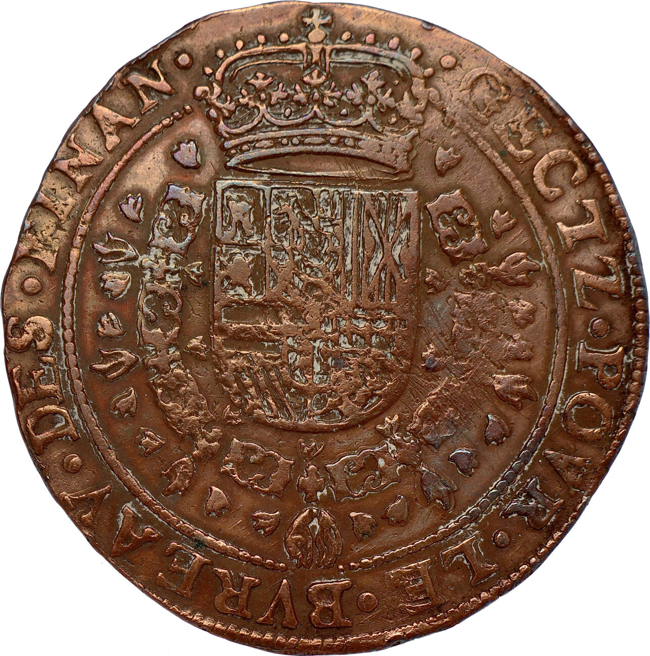 SPANISH NETHERLANDS Æ Jeton or Rekenpenning 1665 Duchy of Brabant ...