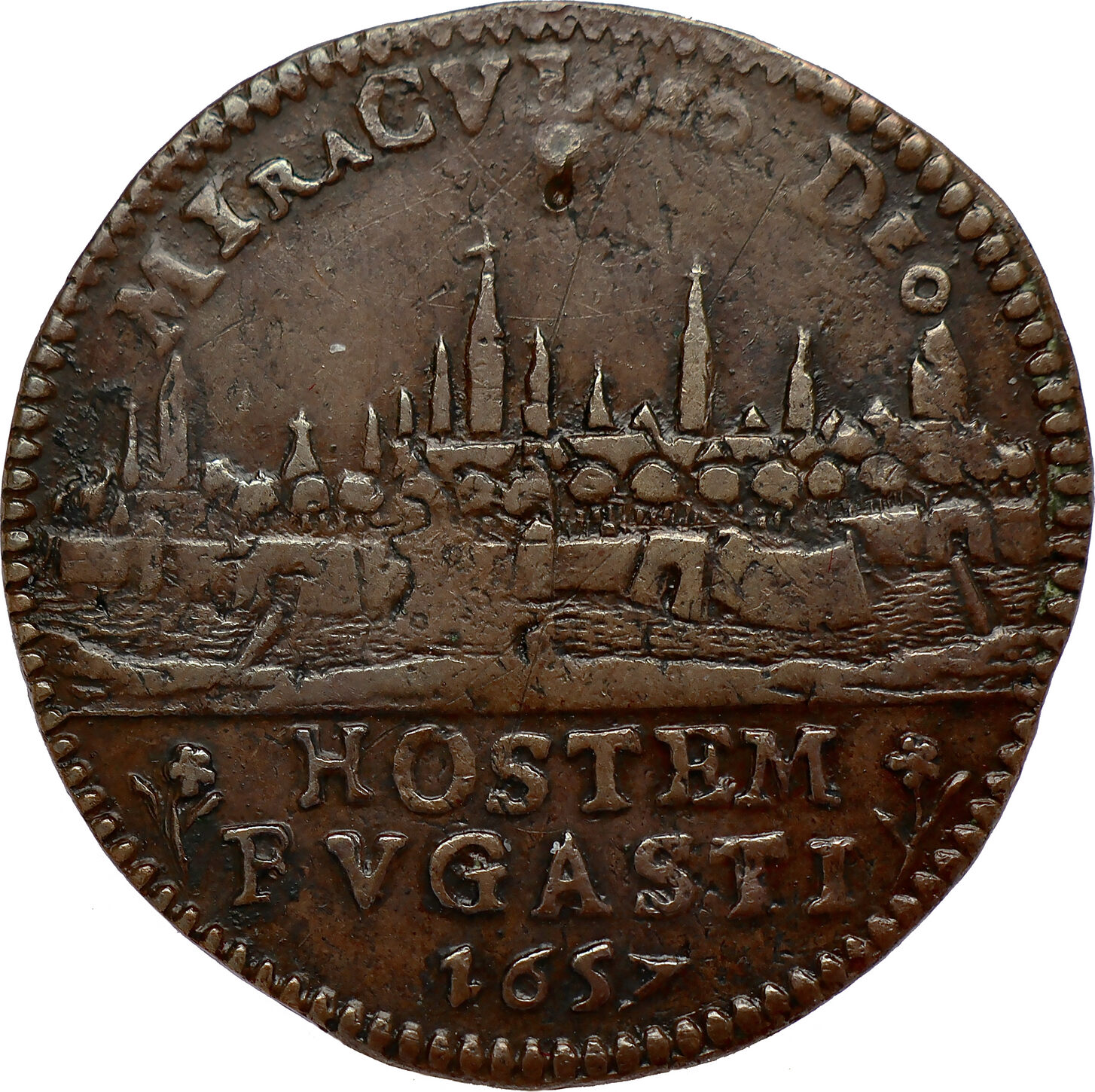 SPANISH NETHERLANDS Jeton or Rekenpenning 1657 Liberation of ...