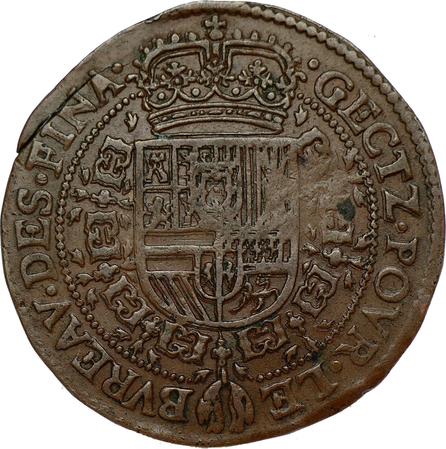SPANISH NETHERLANDS Jeton or Rekenpenning 1644 Duchy of Brabant ...