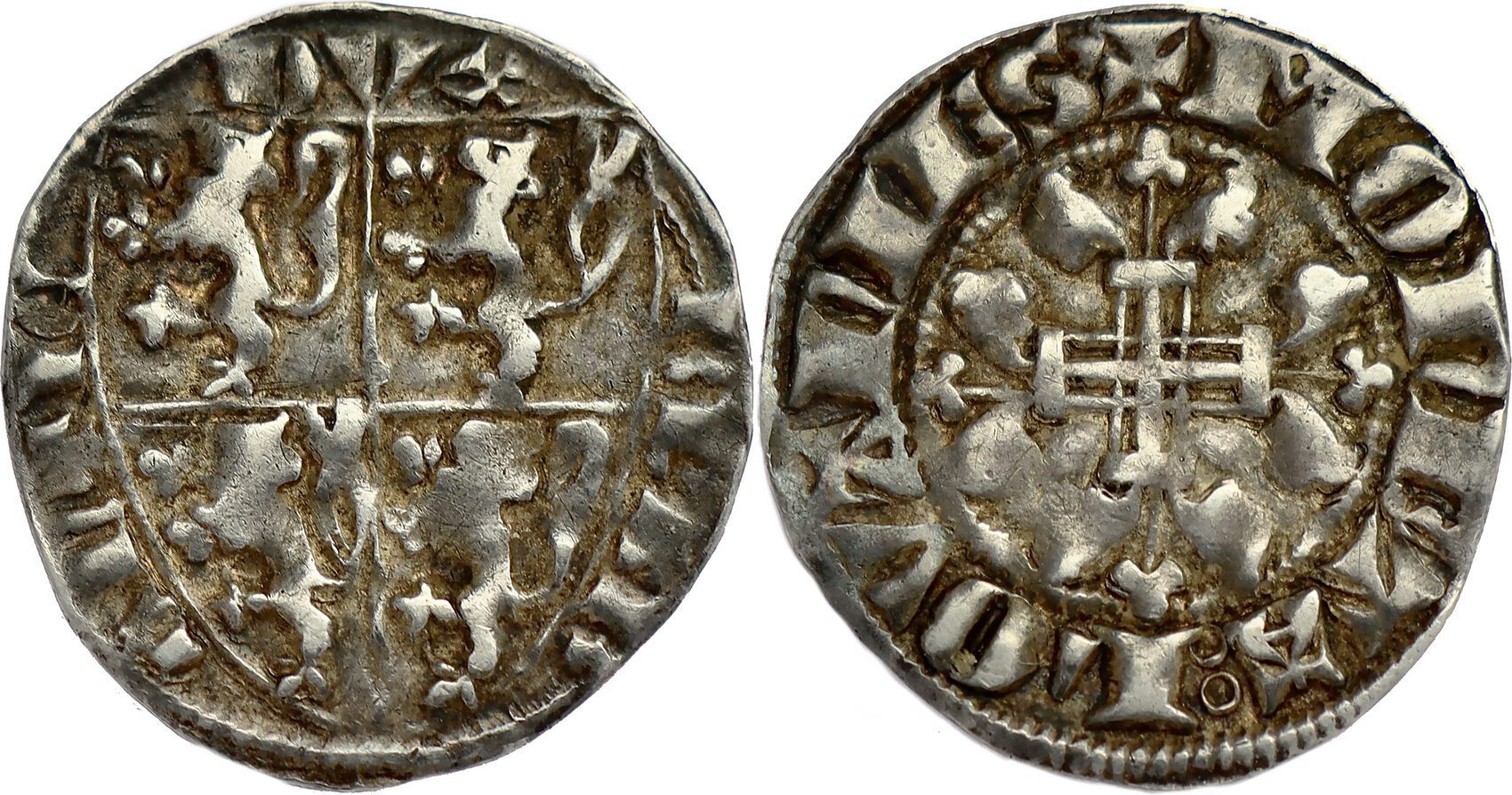 FEUDAL LOW COUNTRIES AR Sterling / Esterlin n.d. (c. 1330-1337) Duchy ...