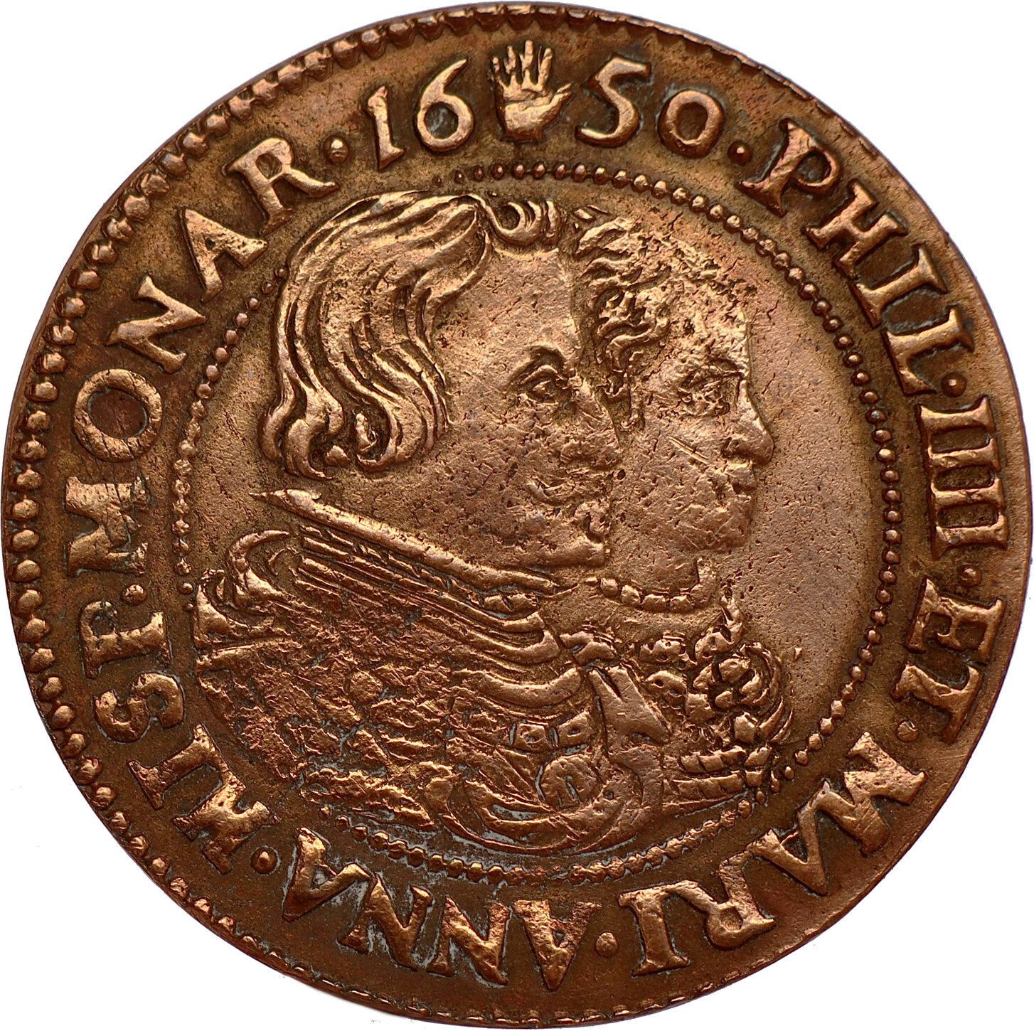 SPANISH NETHERLANDS Jeton or Rekenpenning 1650 Duchy of Brabant ...