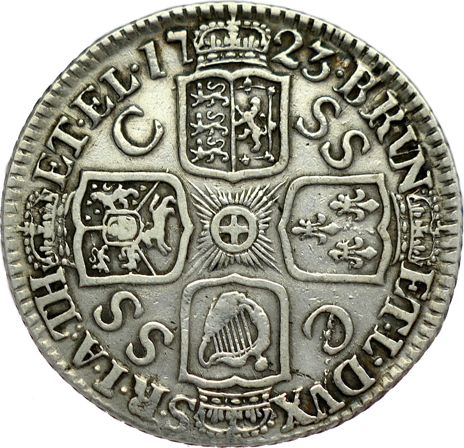 GREAT BRITAIN Shilling 1723 SSC George I AVF, old cleaned | MA-Shops