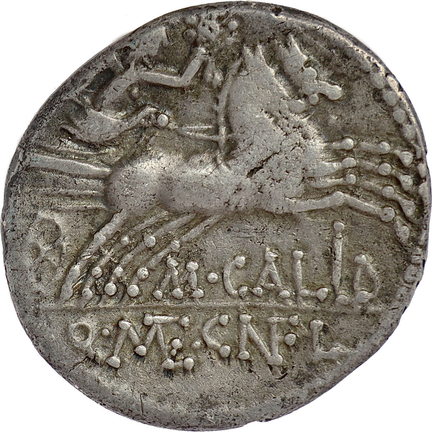 ROMAN REPUBLIC AR Denarius 117-116 BC Marcus Calidius, Q. Caecilius ...