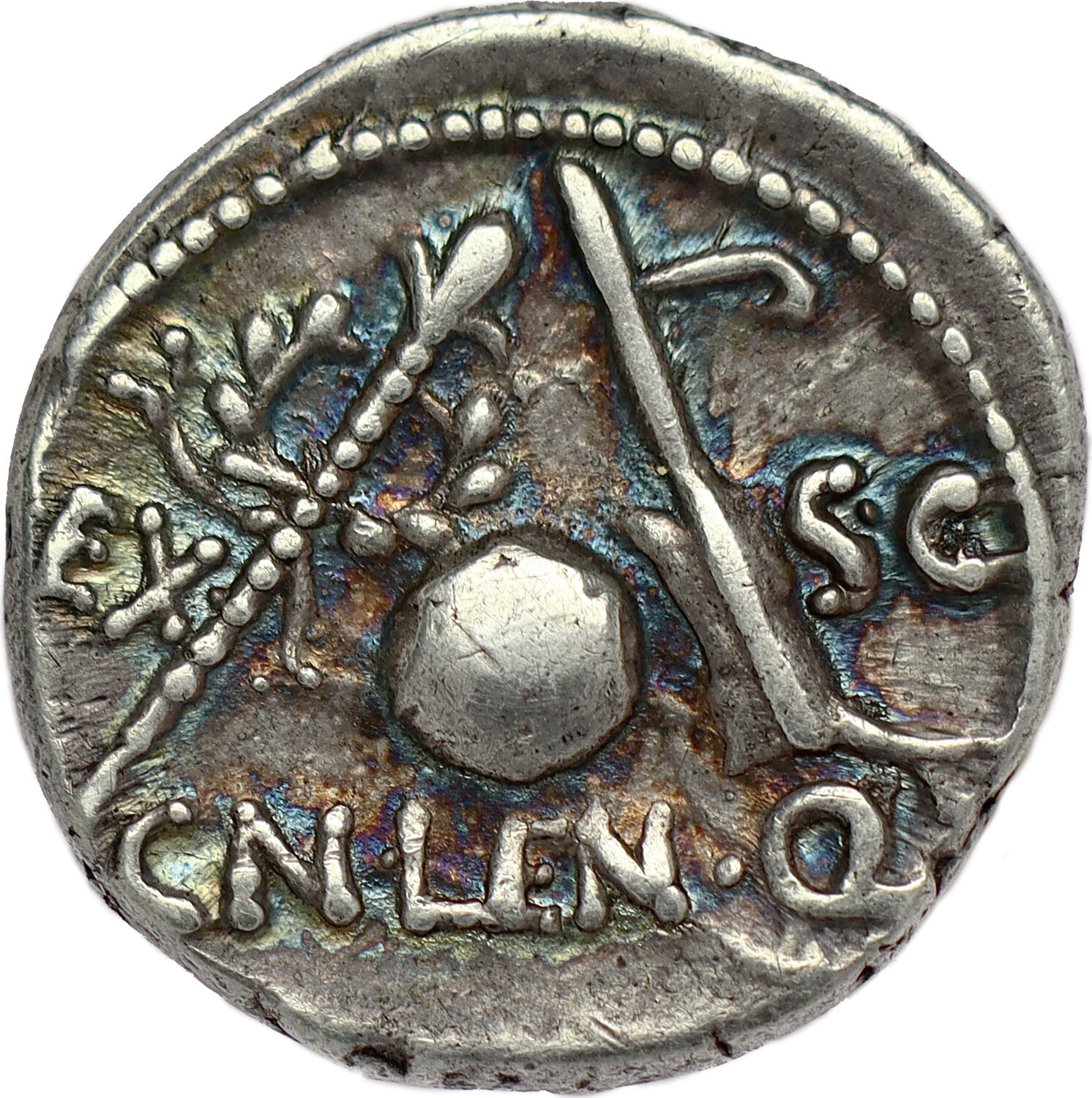 ROMAN REPUBLIC AR Denarius 76-75 BC Cn. Cornelius Lentulus Marcellinus ...
