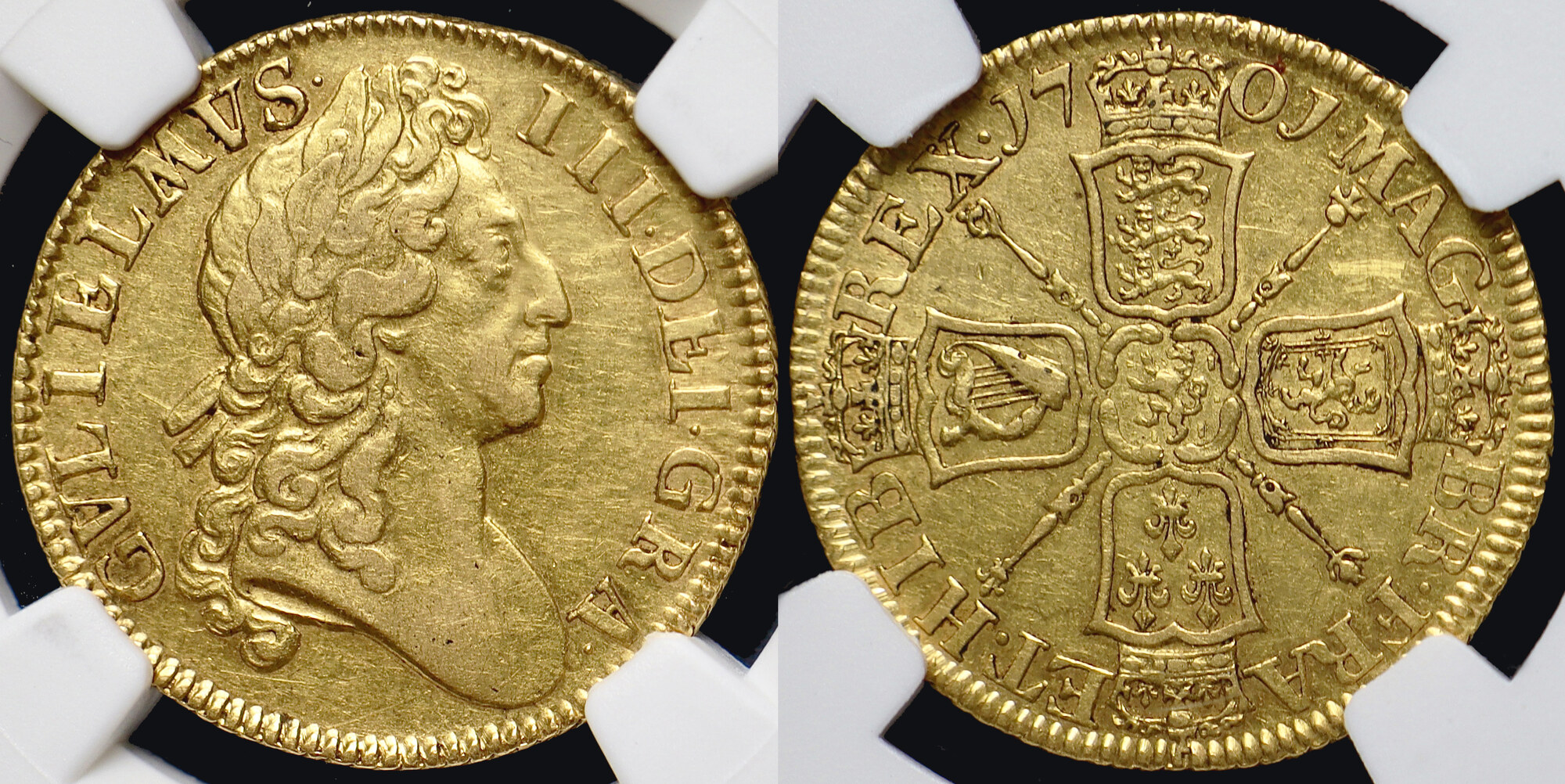 ENGLAND GUINEA 1701 William III NGC XF 45 | MA-Shops