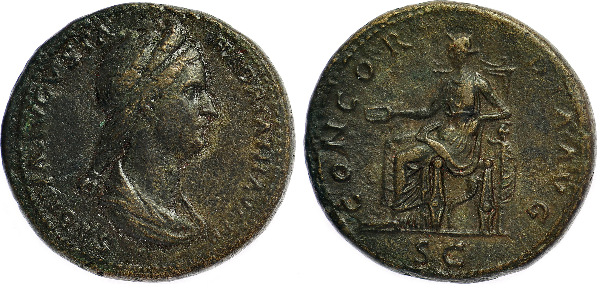 Roman Empire AE Sestertius c.130-133 AD Sabina (Augusta, 128-136 ...