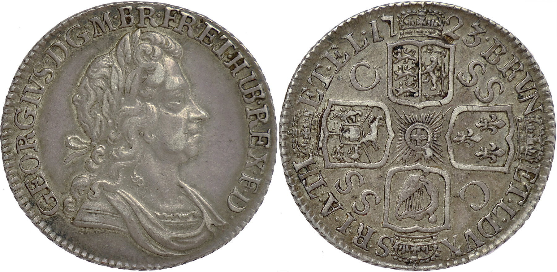 Great Britain Shilling 1723 George I - SSC - South Sea Company issue ...