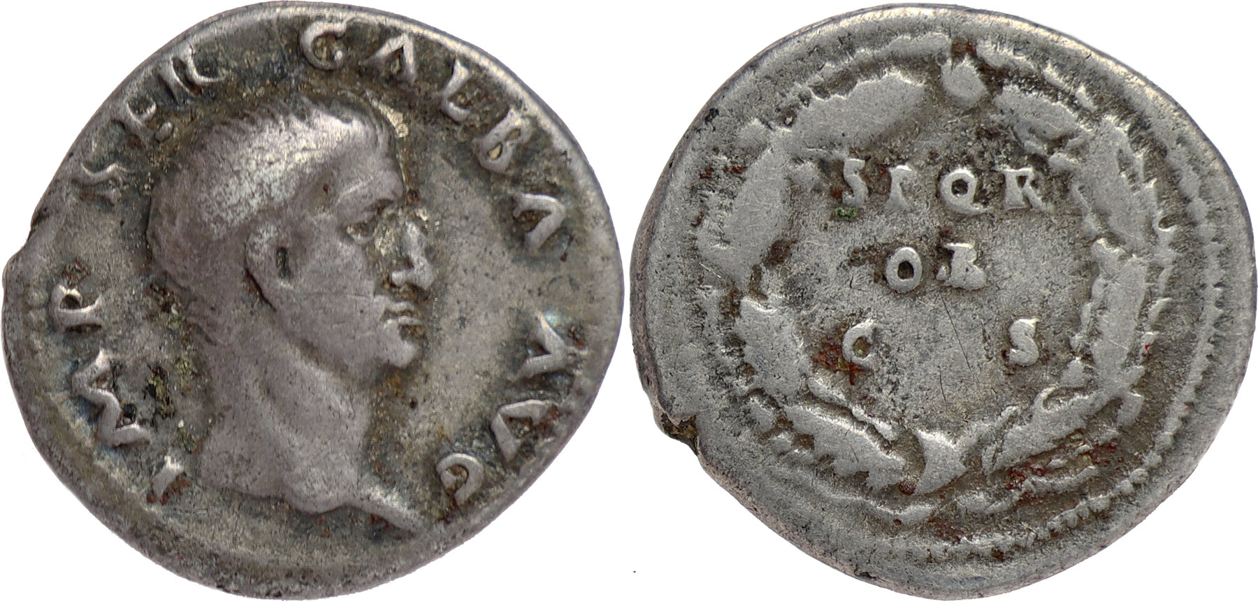 ROMAN EMPIRE AR Denarius July 68 - January 69 A.D. Year of the Four ...