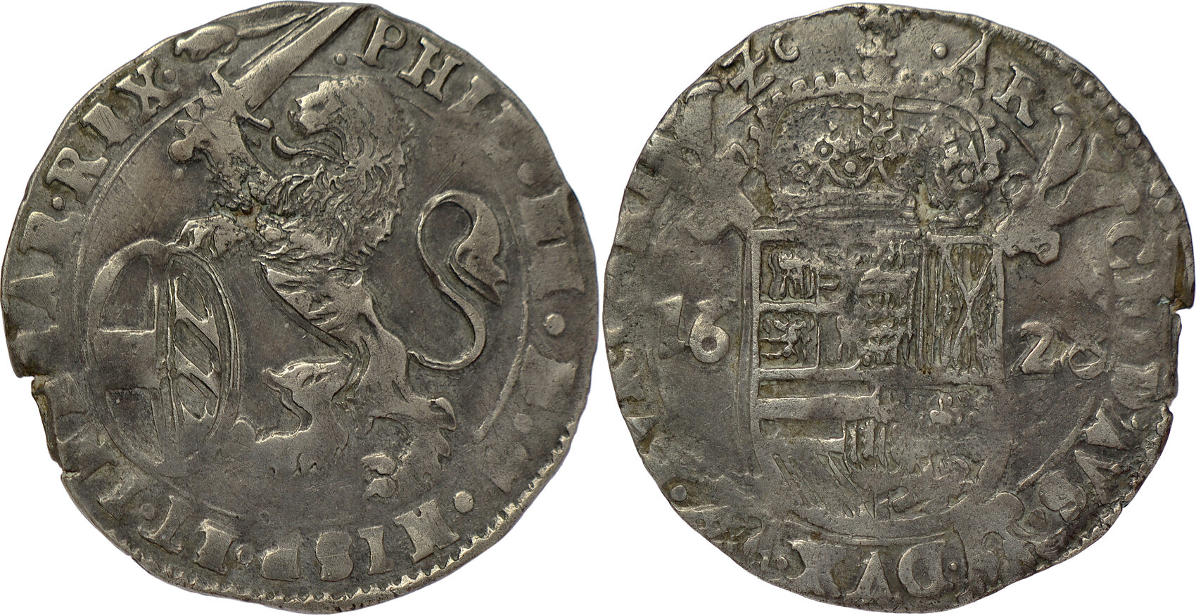 SPANISH NETHERLANDS Escalin or Schelling 1628 over 7 County of Artois ...