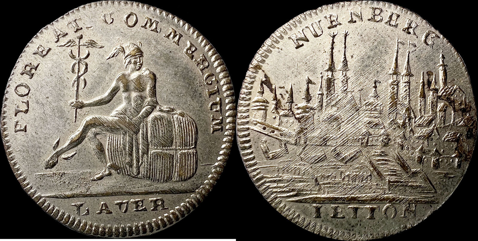 Germany Nürnberg - Silvered Rechenpfennige / Jeton 1800s UNC | MA-Shops