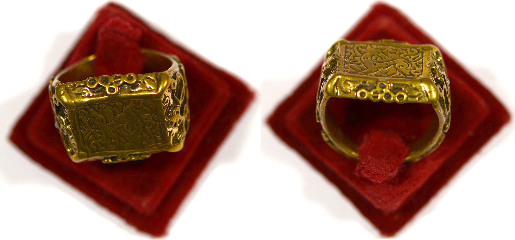 early 1900's A nice antique islamic Persian bronze gilt ring. EF | MA-Shops