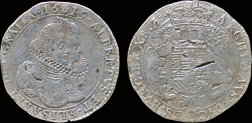 ducaton Southern Netherlands Brabant Albrecht&Isabella dukaton 1619 VF+ | MA-Shops
