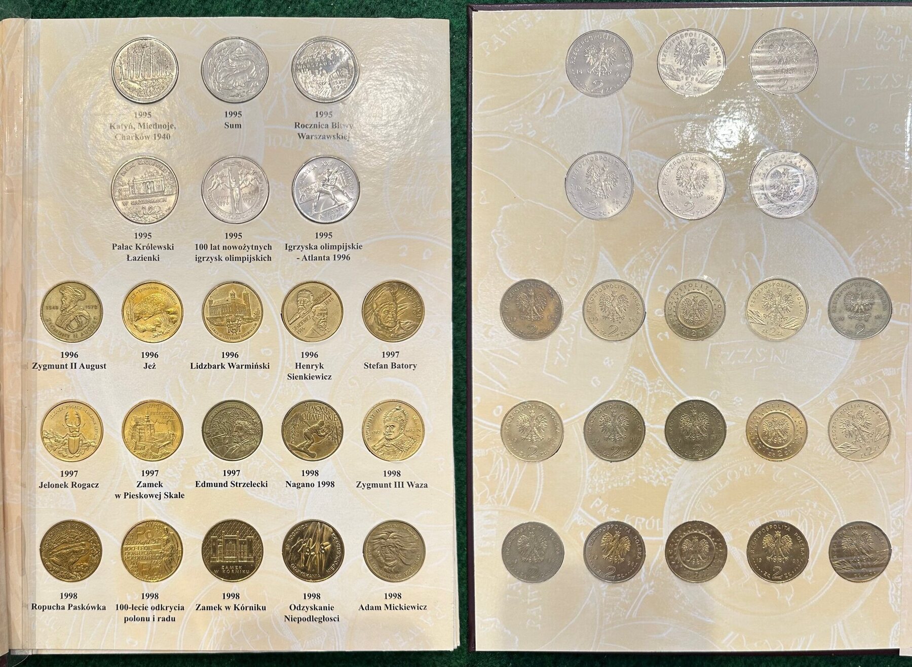 POLAND / POLEN 1995 - 2014 Set of 2 zloty coins from 1995-2014 - Set of ...