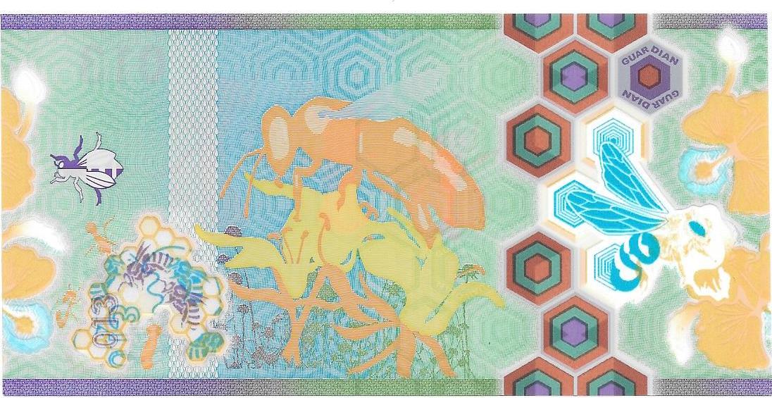 POLAND / POLEN test note polimer 2013 HONEY BEE. Test note Polish PWPW ...